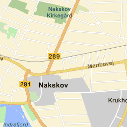 Nakskov - kort på Krak